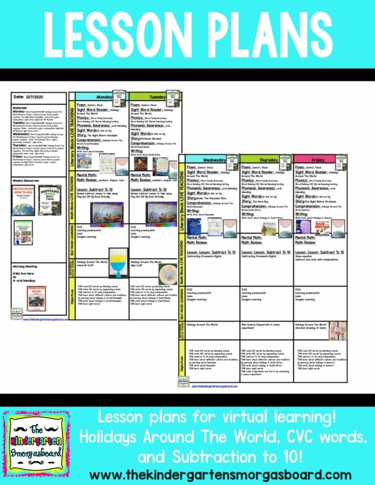 Subtraction To 10: Schedulin Sunday – The Kindergarten Smorgasboard