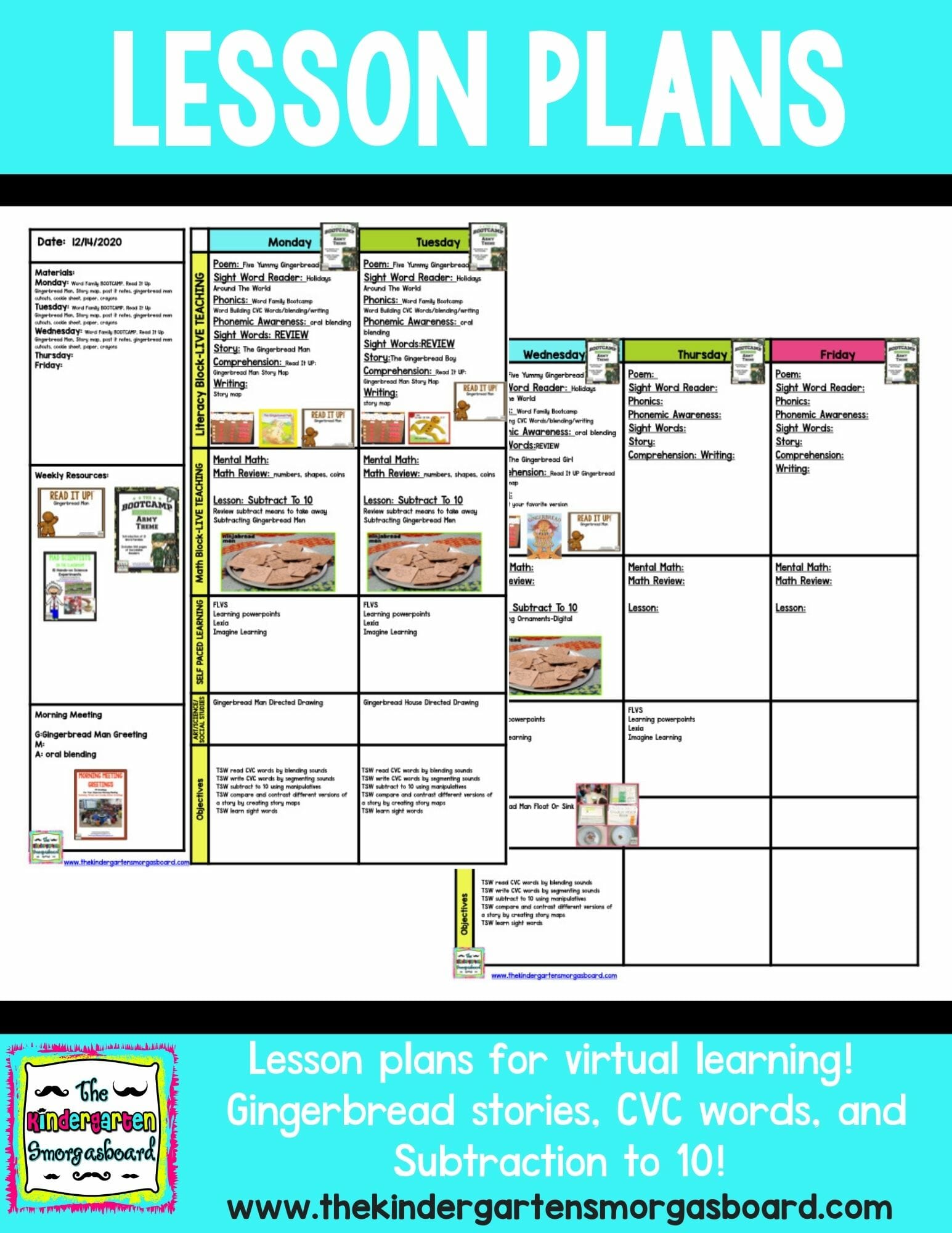 Schedulin Sunday: Gingerbread – The Kindergarten Smorgasboard