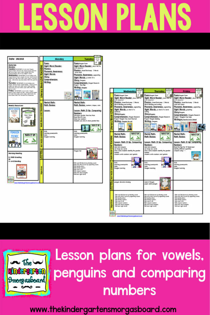 Schedulin Sunday: Penguins And Comparing Numbers – The Kindergarten ...