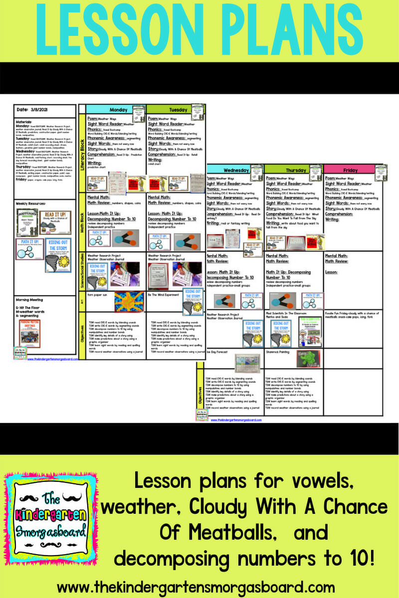 Schedulin Sunday: Cloudy With A Chance Of Meatballs – The Kindergarten ...