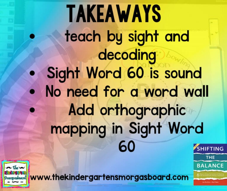 Shifting The Balance: High Frequency Words – The Kindergarten Smorgasboard