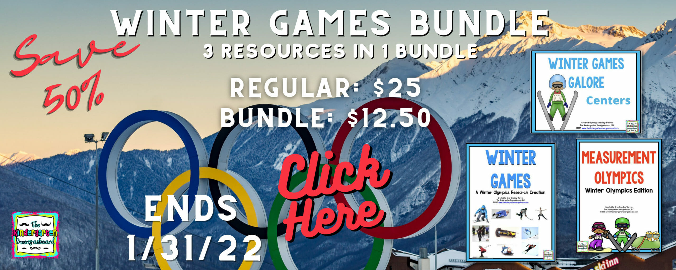 Winter Games Bundle 50% Slider | The Kindergarten Smorgasboard