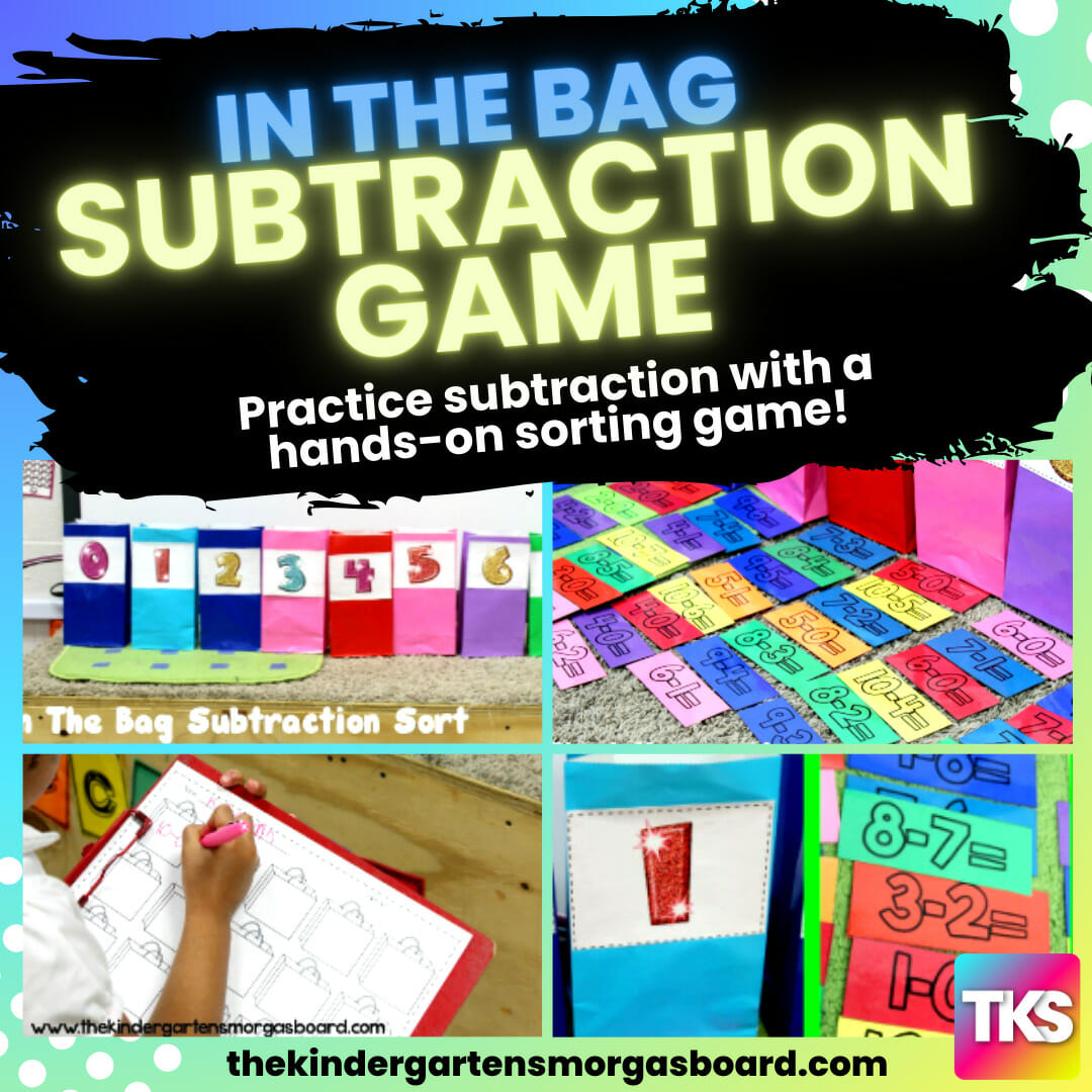 Kindergarten Subtraction Game for Hands-On Learning | The Kindergarten ...