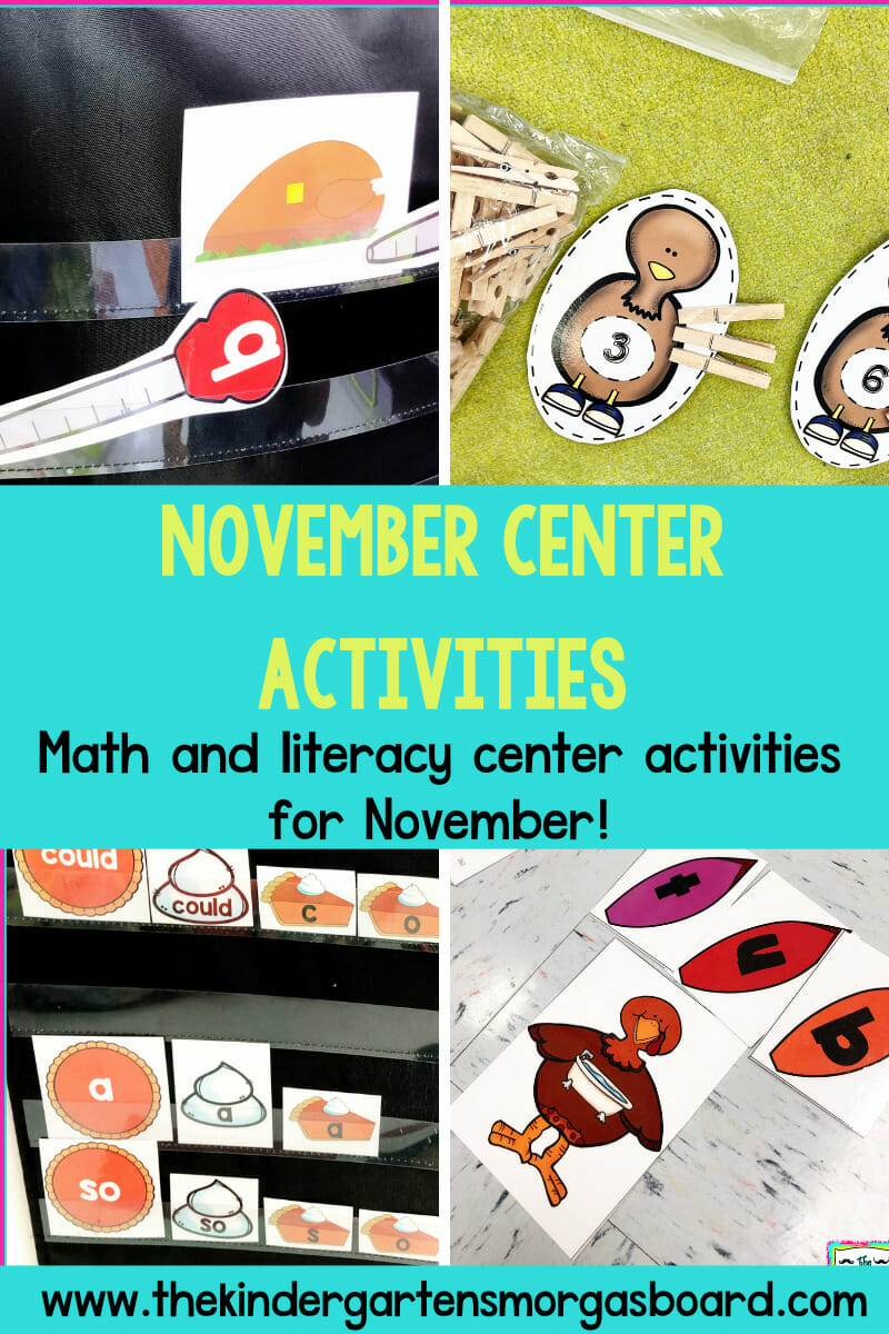 November-math-and-literacy-center-activities – The Kindergarten ...