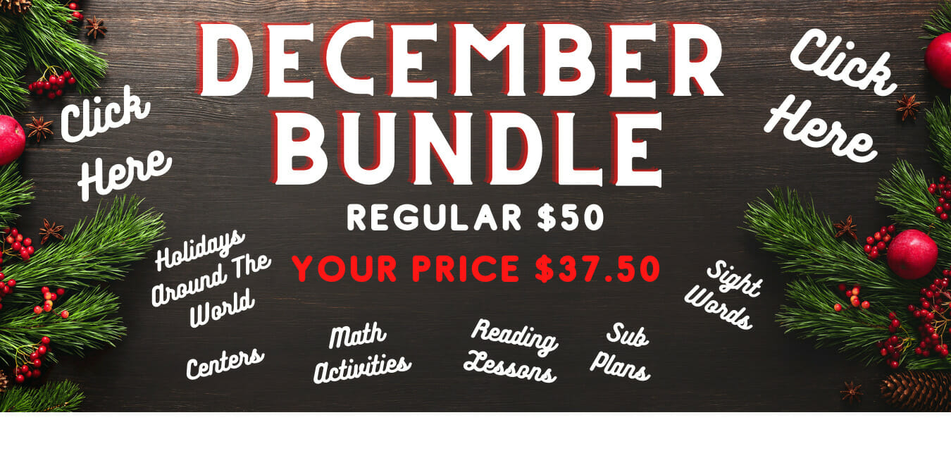 December Bundle 25% Slider – The Kindergarten Smorgasboard