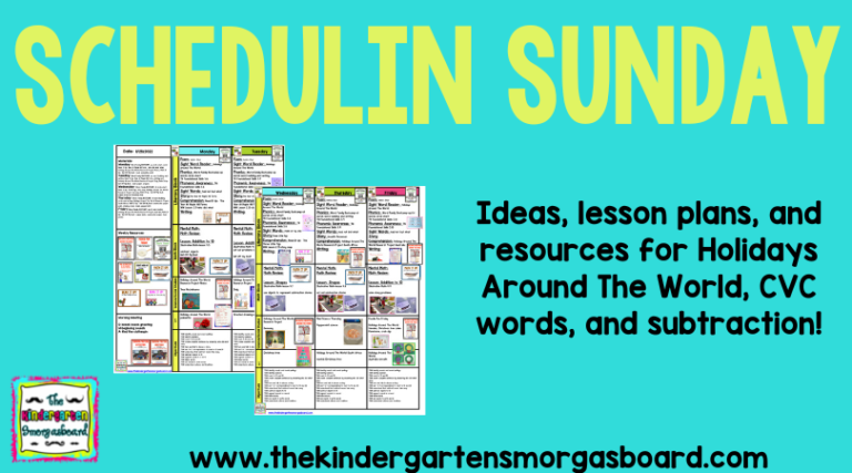 Schedulin Sunday: Holidays Around The World, Subtraction, And CVC Words ...
