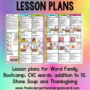 Schedulin Sunday: Stone Soup, Adding To 10, CVC Words, and Thanksgiving ...