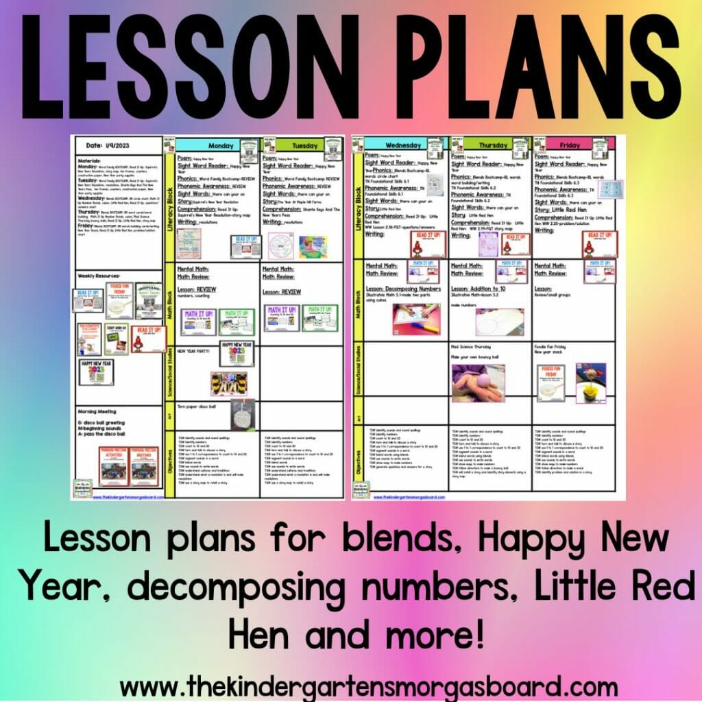 Schedulin Sunday: New Year, Decomposing Numbers, And Little Red Hen ...