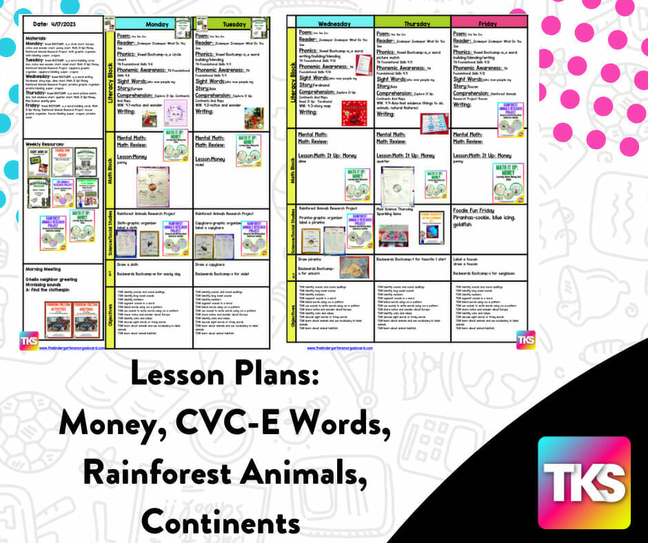 Lesson-Plans-Money-CVC-E-Words-Rainforest-Animals – The Kindergarten ...