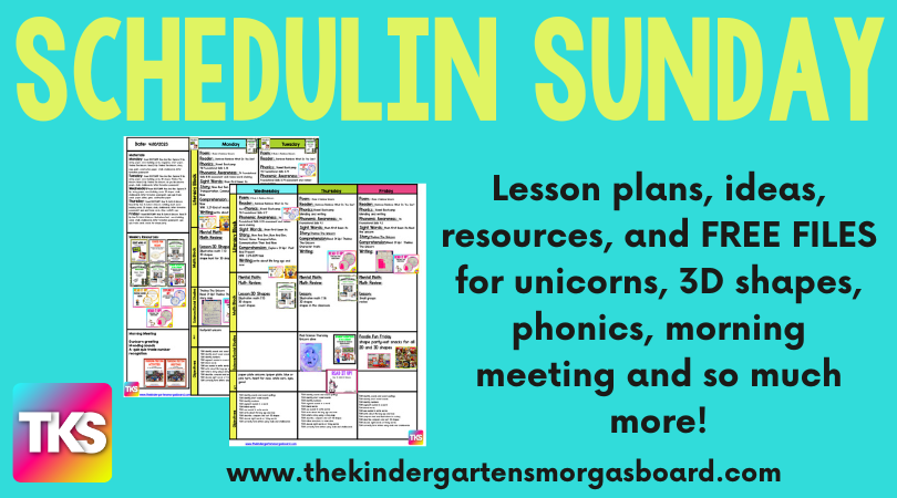 weekly lesson plans for kindergarten – The Kindergarten Smorgasboard
