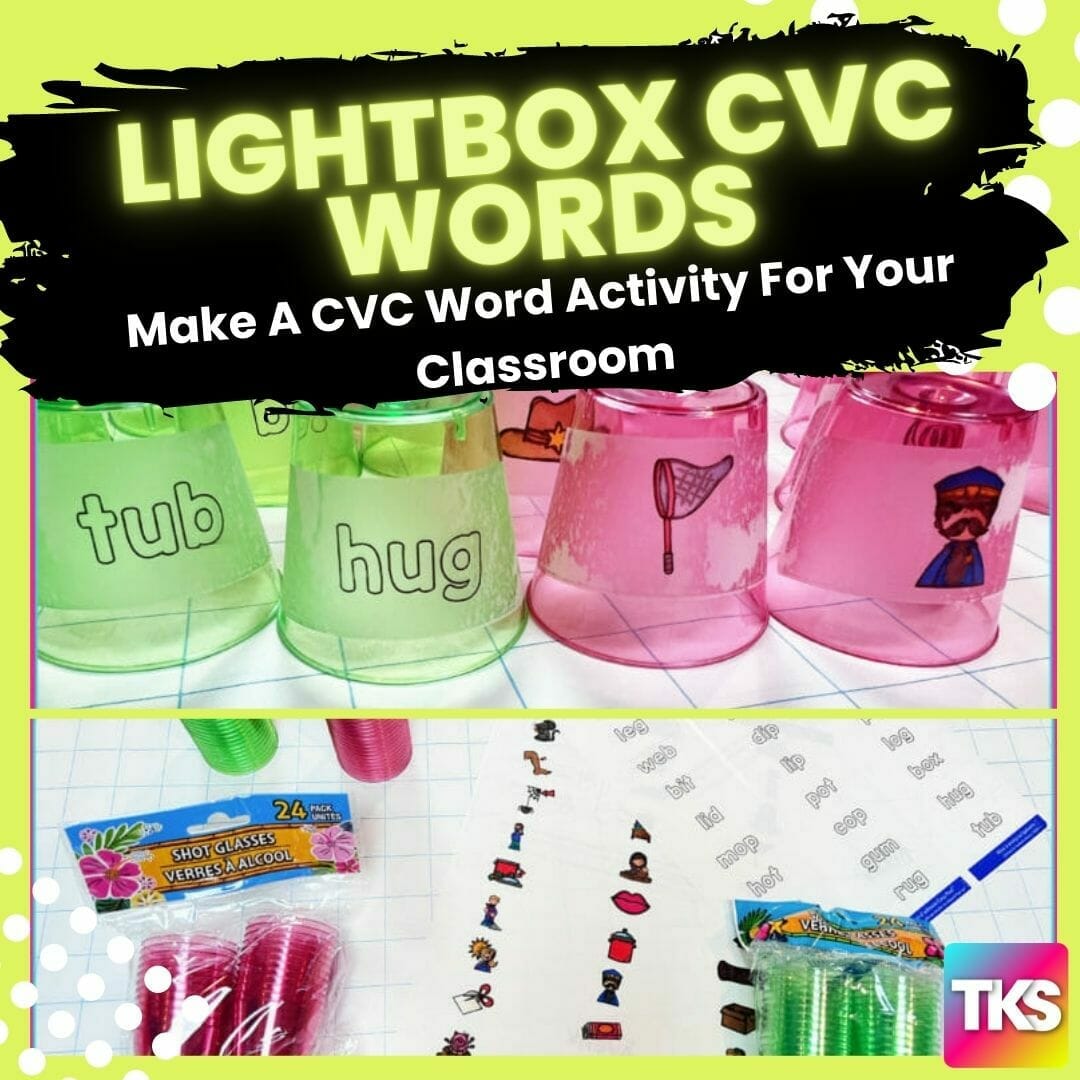 CVC Word Activities: Light Table CVC Words | The Kindergarten Smorgasboard