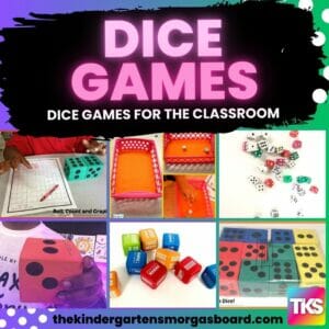 Dice Games: Using Dice In The Classroom – The Kindergarten Smorgasboard