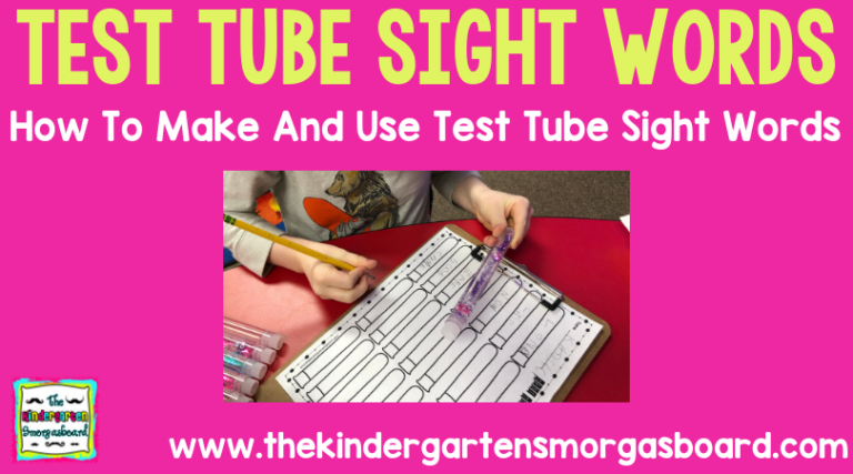 Sight Words: Test Tube Sight Words – The Kindergarten Smorgasboard