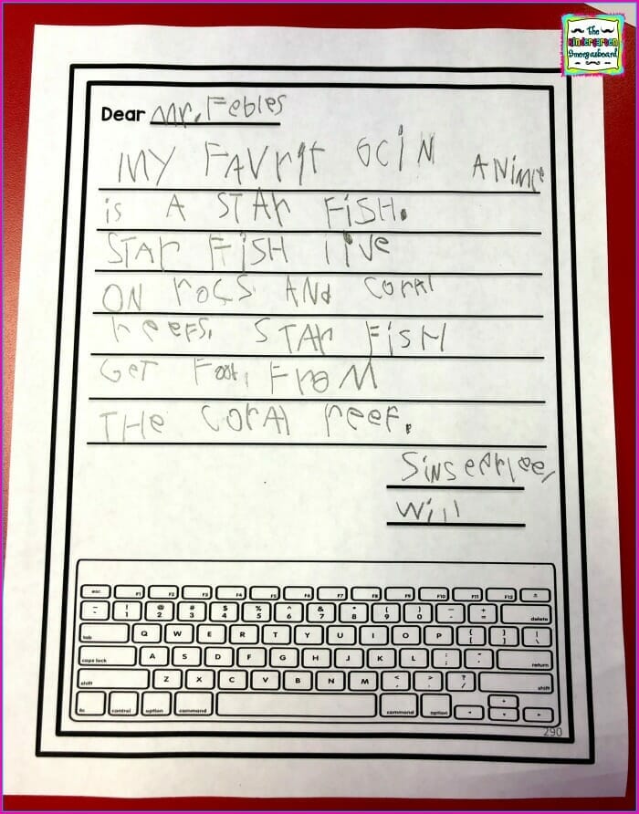 ocean-theme-writing-activity – The Kindergarten Smorgasboard