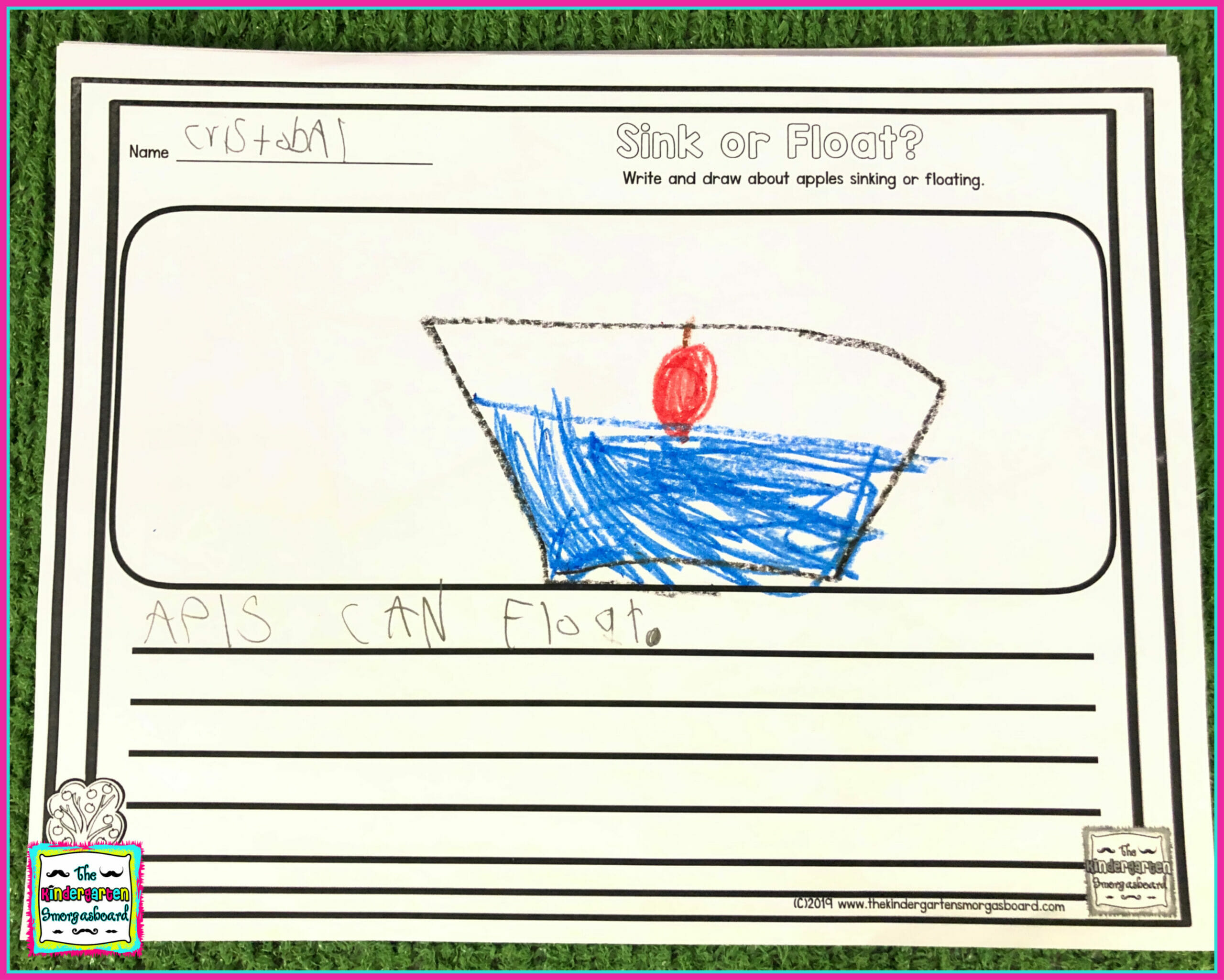 sink-for-float-writing – The Kindergarten Smorgasboard