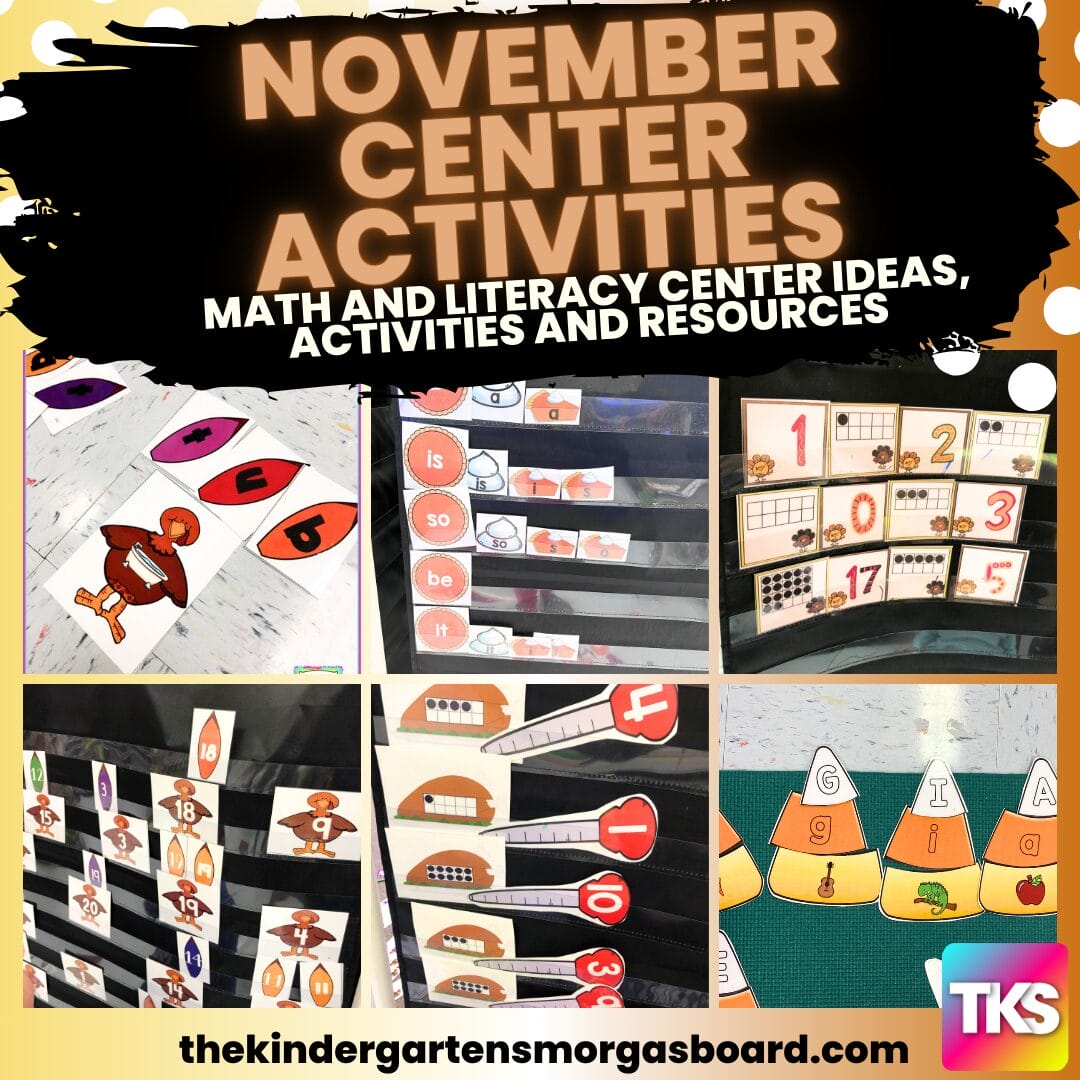 November Centers For Kindergarten | The Kindergarten Smorgasboard