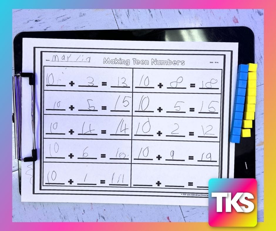 Kindergarten Teen Numbers: Hands-On Lessons and Strategies | The ...