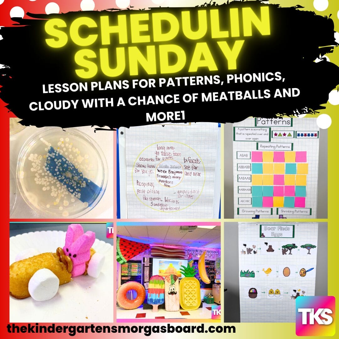 Patterns Lesson Plans And Cloudy With A Chance Of Meatballs: Schedulin ...