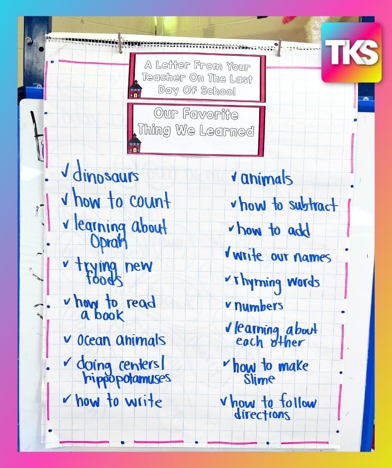 Top 5 End Of The Year Ideas | The Kindergarten Smorgasboard