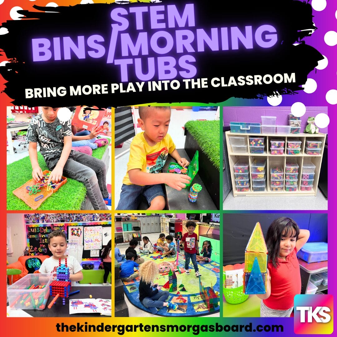 Stem Bins/Morning Tubs | The Kindergarten Smorgasboard