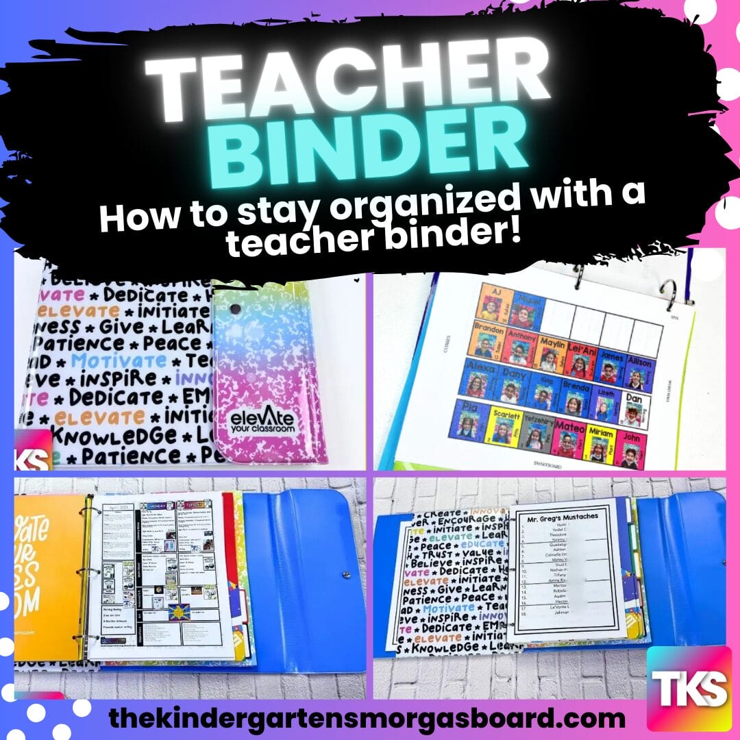 Classroom Organization Ideas: Teacher Binder | The Kindergarten ...
