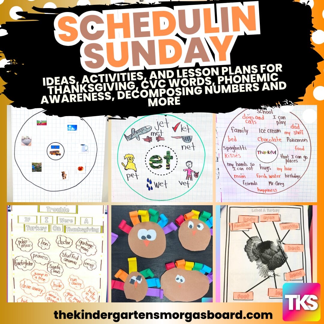 Weekly Lesson Plans For Kindergarten: Thanksgiving, Decomposing Numbers ...