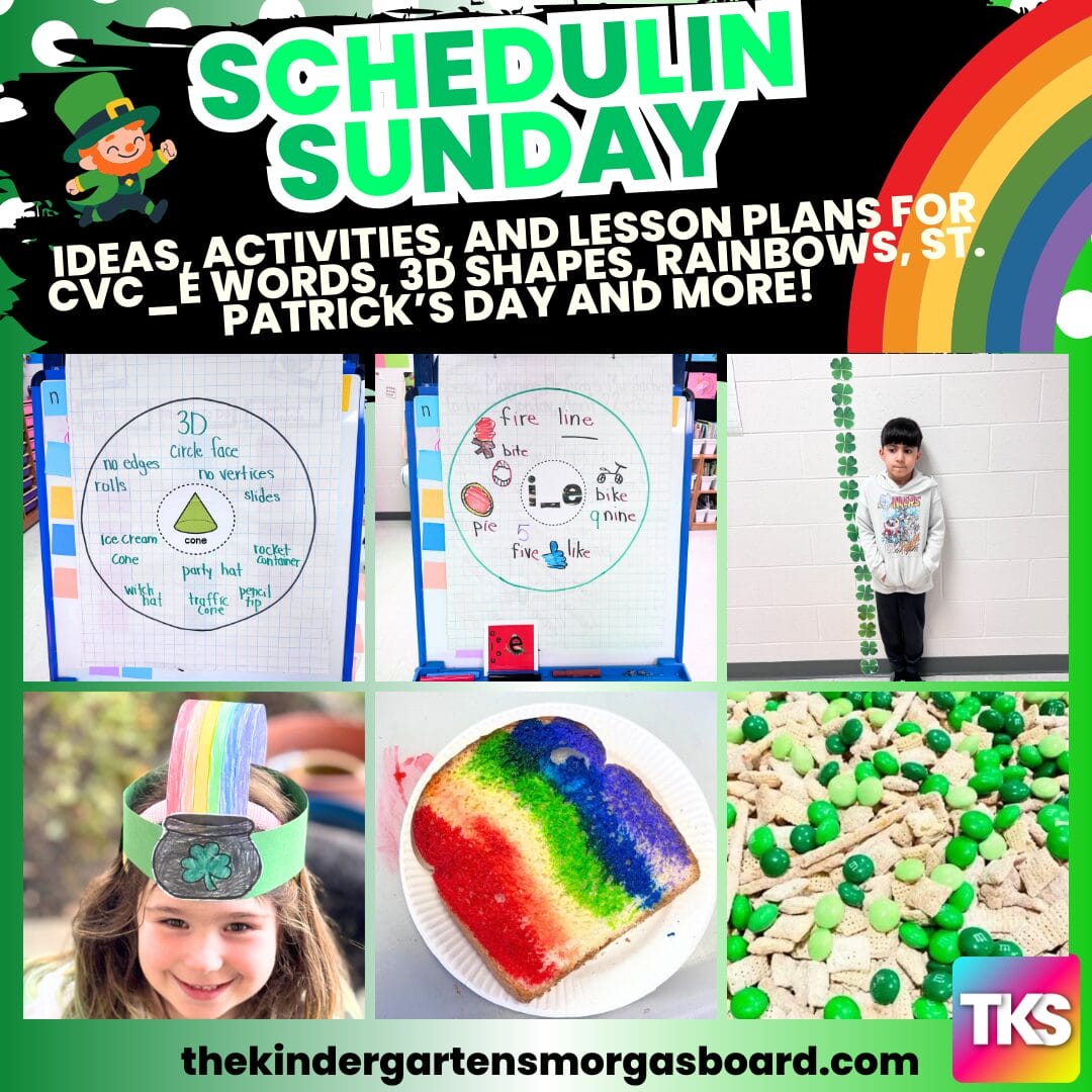 Kindergarten March Activities: Vowels, Rainbows, 3D Shapes | The ...