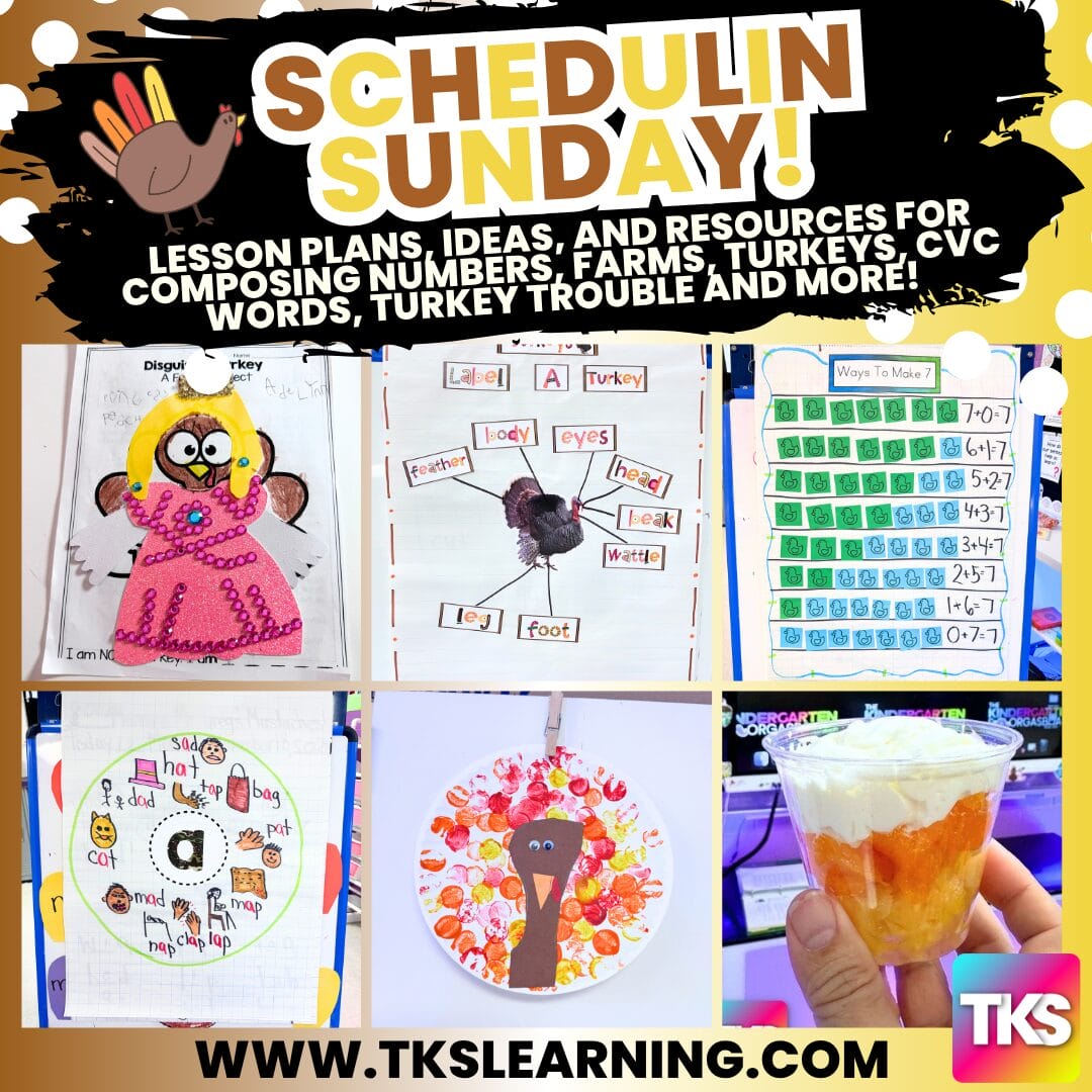Kindergarten Activities: Turkey Trouble, Making Numbers, CVC Words ...