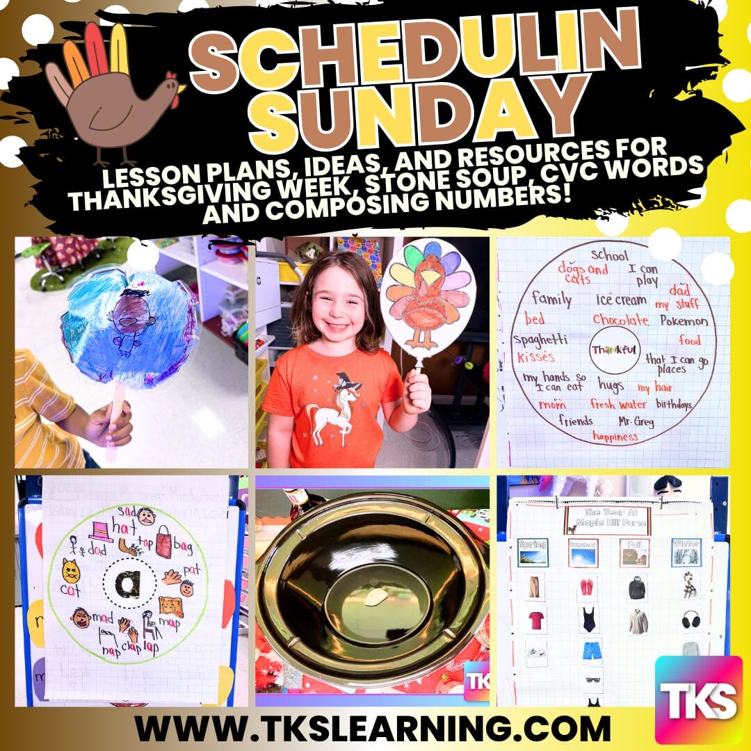 Kindergarten Lesson Plans for Thanksgiving Week | The Kindergarten ...